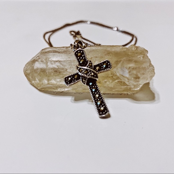 Jewelry | Stirling Silver And Marcasite Cross Necklace | Poshmark